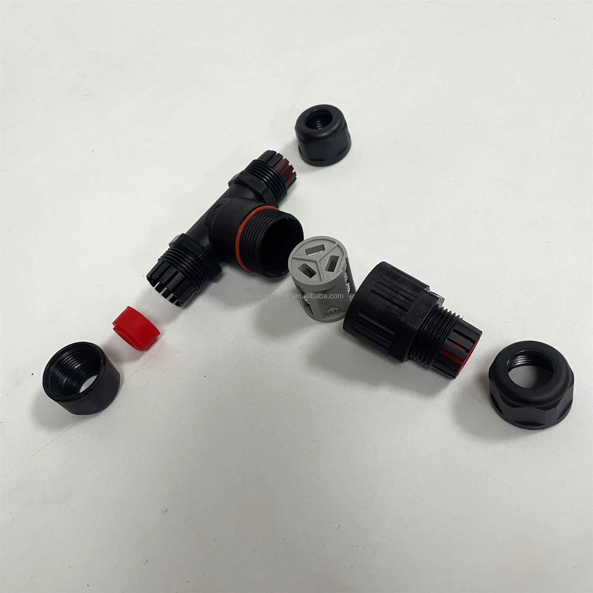 Ip68 T Type Waterproof Connector Cdf-200/3t 3pin Junction Box Terminal ...