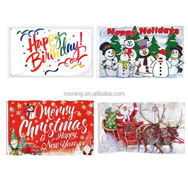 Customized Flags - Promotional Advertising 3x5ft Polyester Cotton