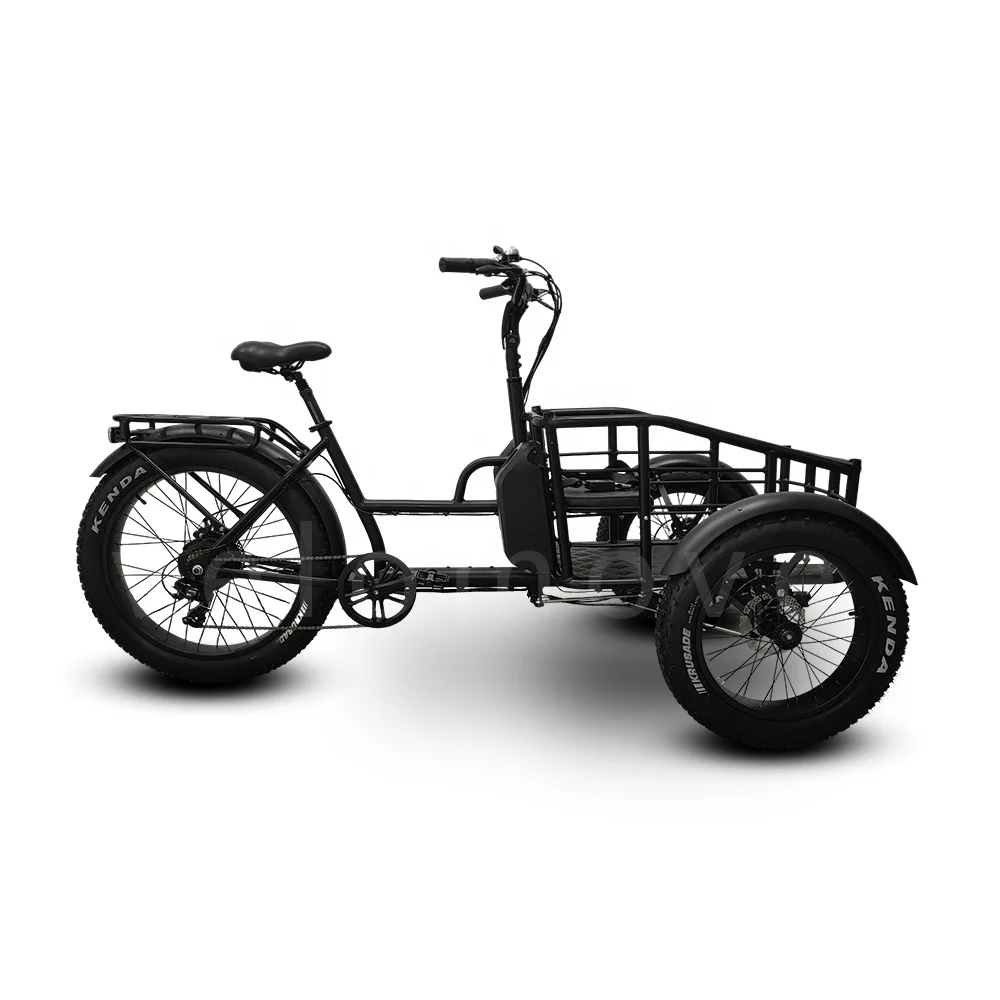 26/20'' Triciclo Electric Trike 1000w Motor Fat Tire 3 Wheel E Bike ...