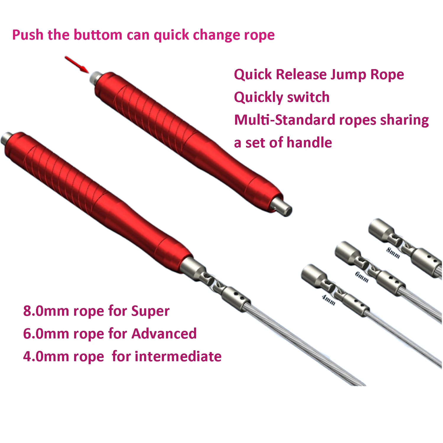 High Quality Fast Quick Release Speed Rope for Fitness