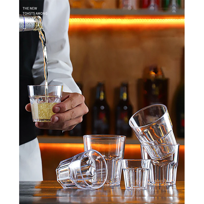 Acrylic Pc Plastic Beer Cup Transparent Acrylic Octagonal Cup Bar Ktv ...