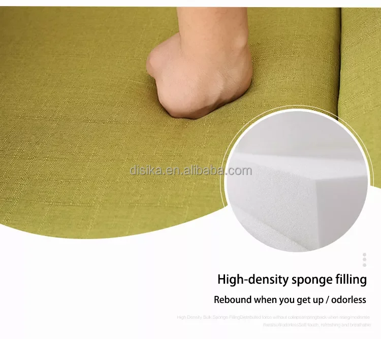 L-017cheap Simple Sofa Furniture High Density Sponge Cloth Sofa Bed ...