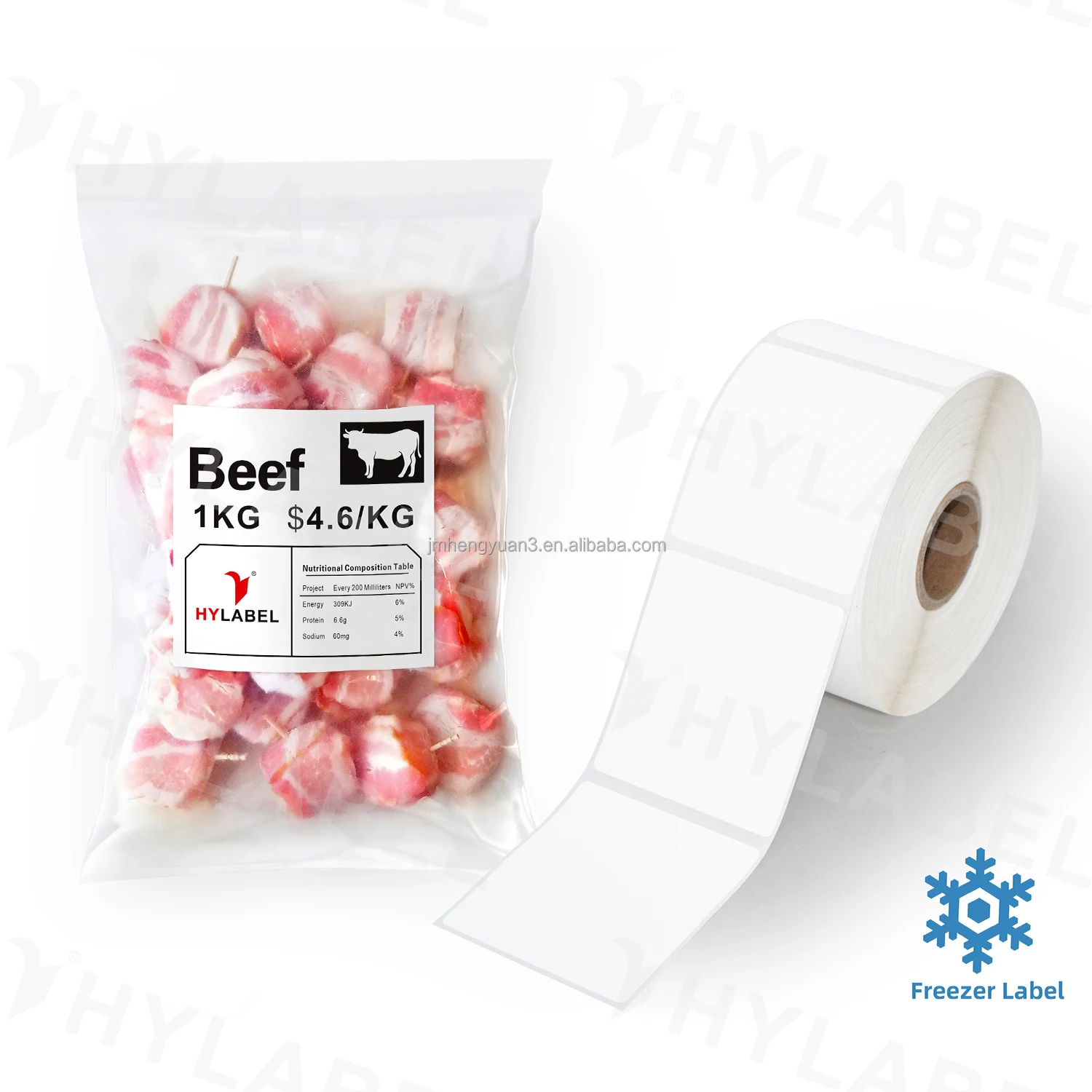 Freezer Grade 4x2 4x3 4x4 4x6 4x8 Inch Thermal Synthetic PP Label ...