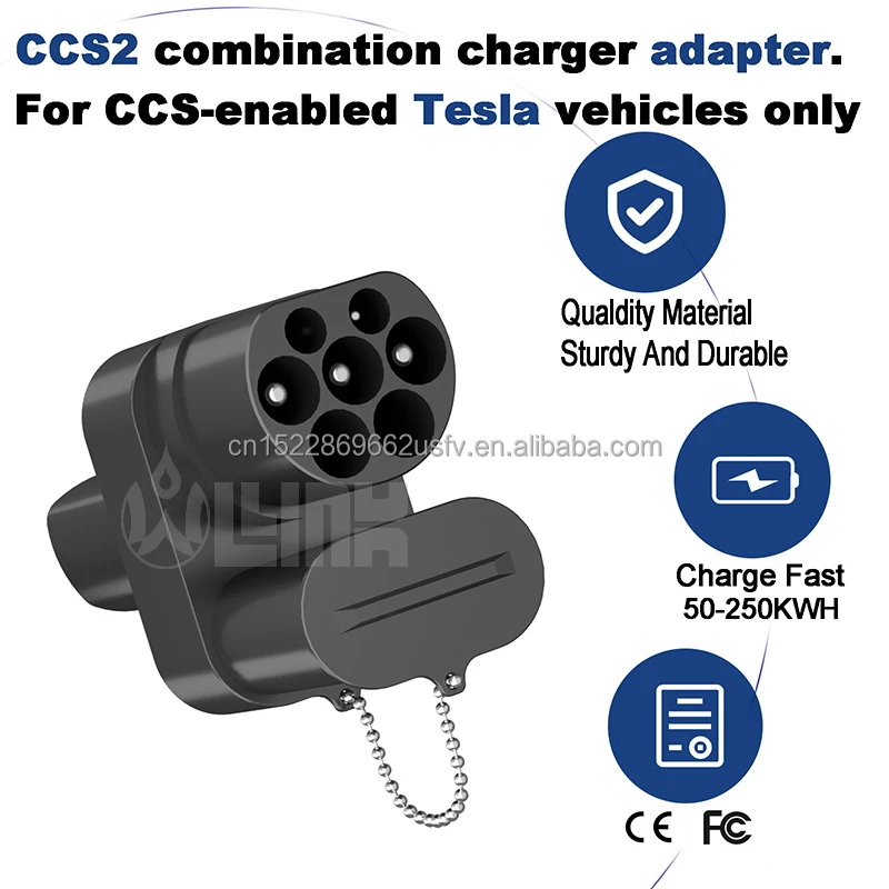 Dc Fast Adapter Tesla Supercharger 500-1000v/dc Adapter Ccs2 Charger ...