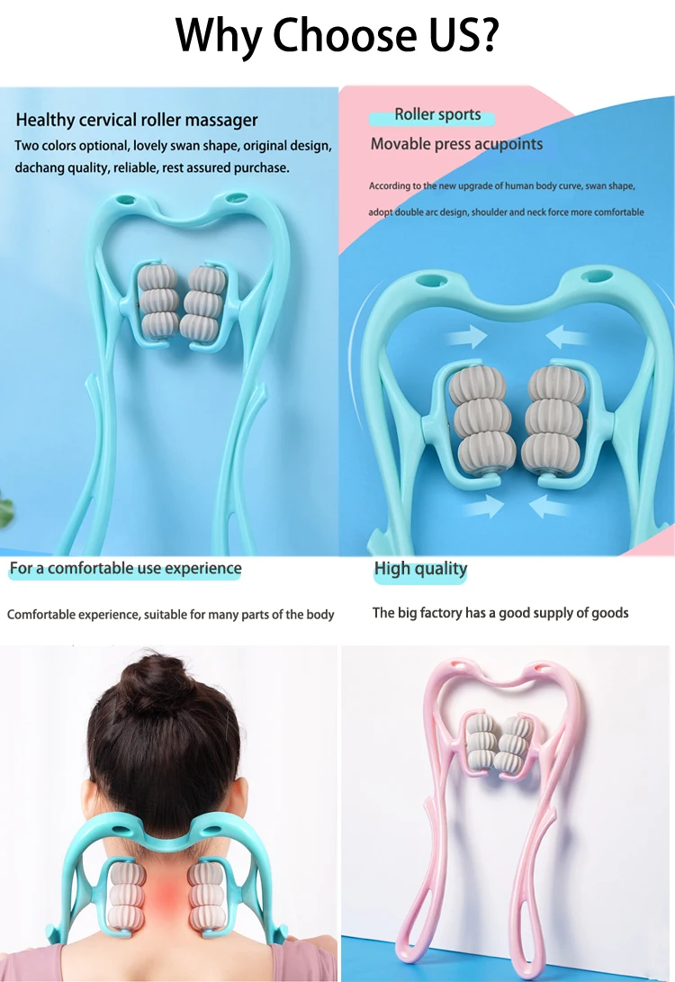 Pressure Point Roller Massager Neck And Shoulder Shiatsu Deep Tissue ...