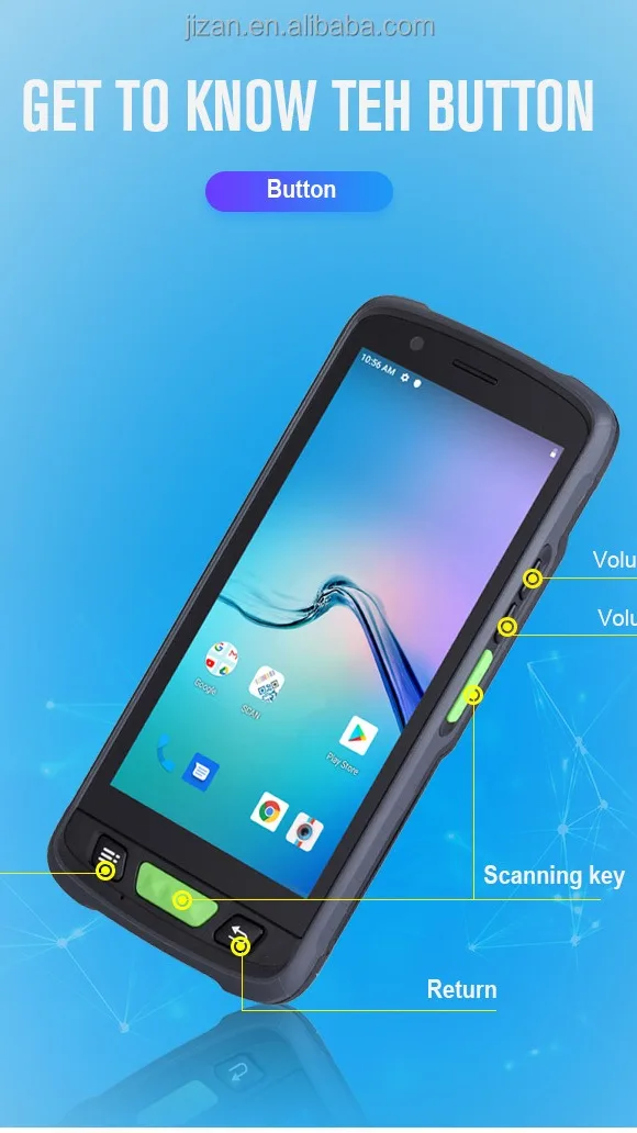 1d&2d Barcode Scanner Pdas Wms Pda Top 5.5inch Inventory Data Collector Ip67 Rugged Android ...