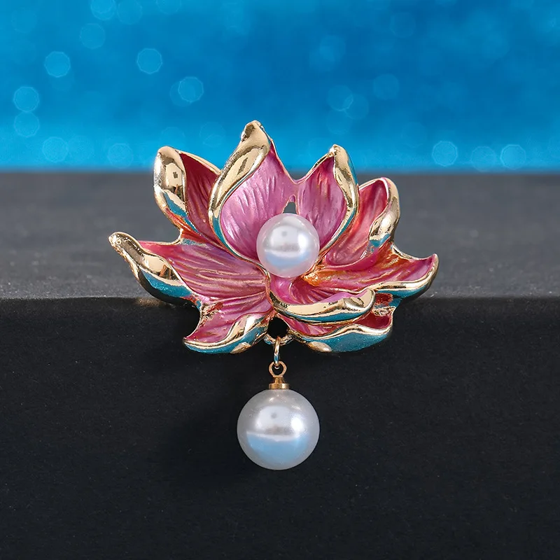 New Chinese Style Lotus Flower Brooch Instagram Design and Light Luxury ...