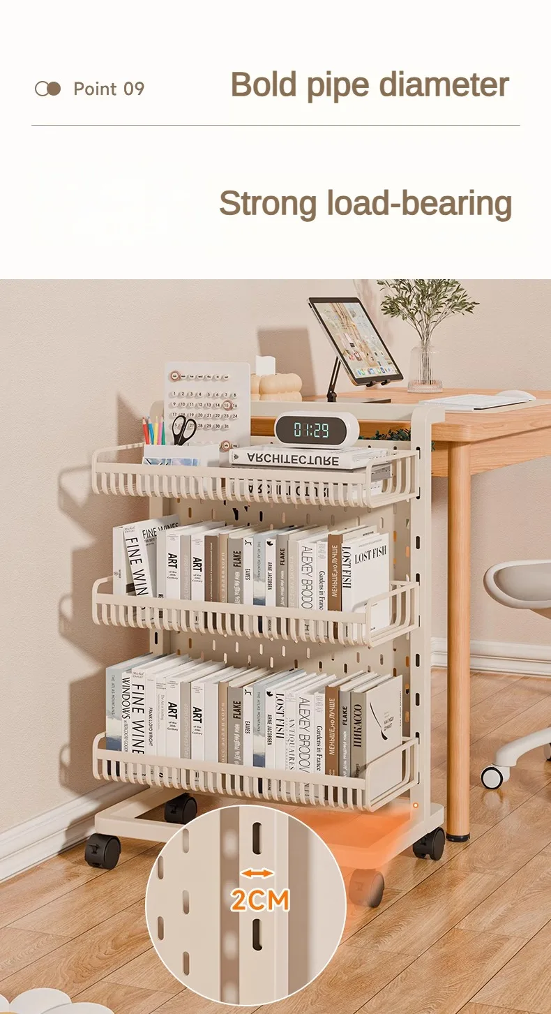 Creative Cavity Board Storage Rack Trolley Kitchen Bathroom Steel Multi ...