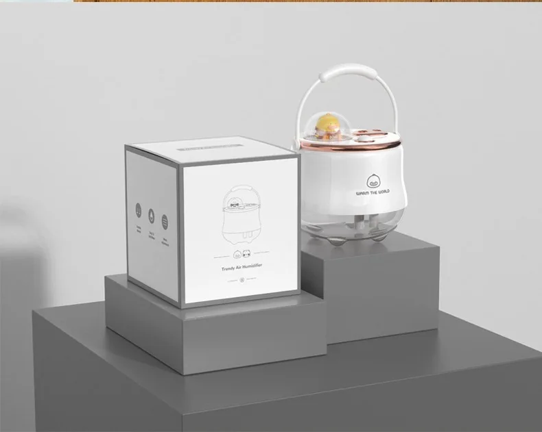 400ml Rechargeable Humidifiers Cute Air Cool Mist With Battery Mini ...