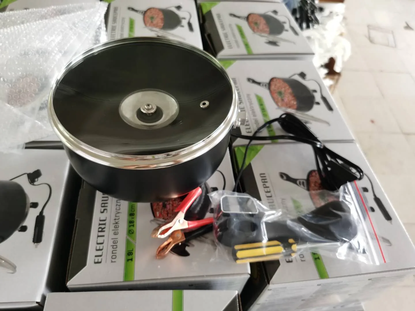 12v Dc Solar Cooker Non-stick Coating Pan Powered With Battery ...