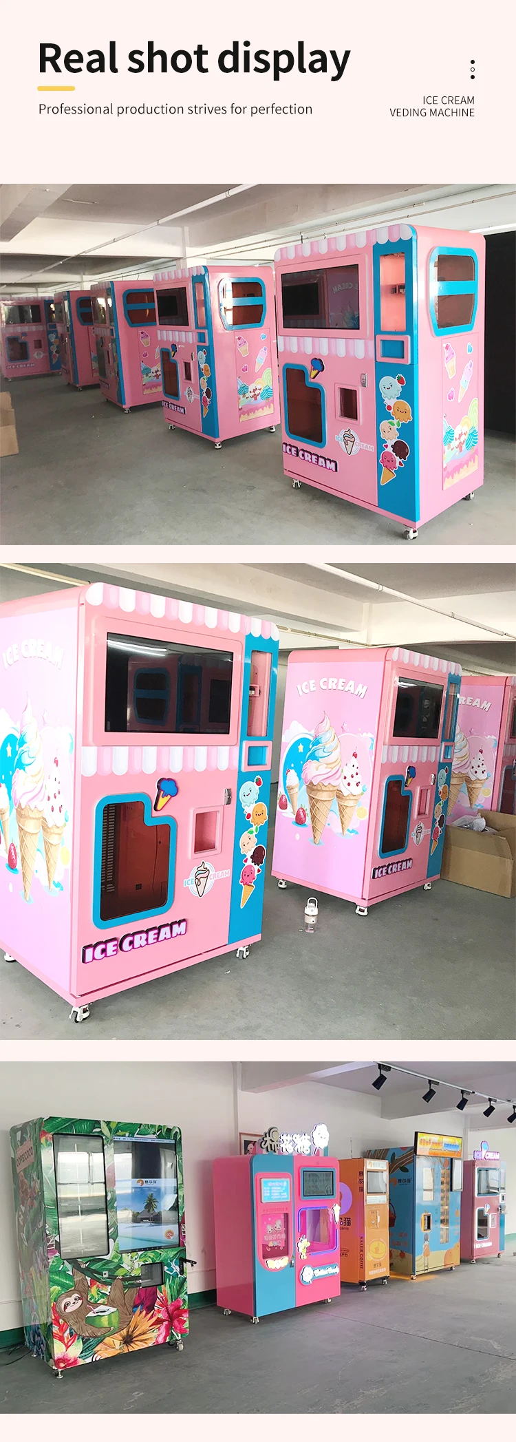 2025 Hot Sale New Robot Self-Service Ice Cream Machine