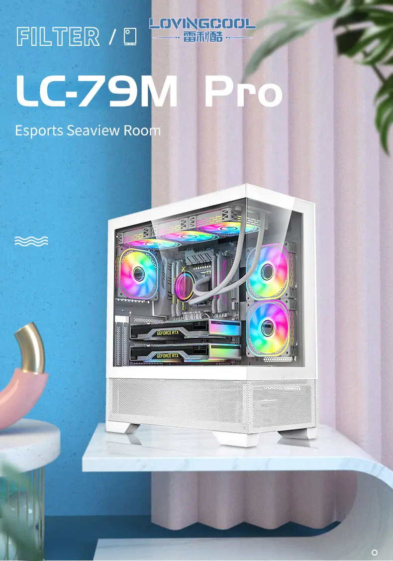 Rgb Tower Computer Case Aluminum Atx/itx For Pc Gaming Usb 3.0 And ...