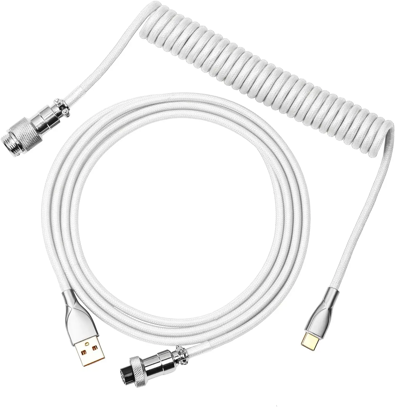 Mechanical Keyboard Coiled Cable Wire Type C Usb Port Coiling Cable ...