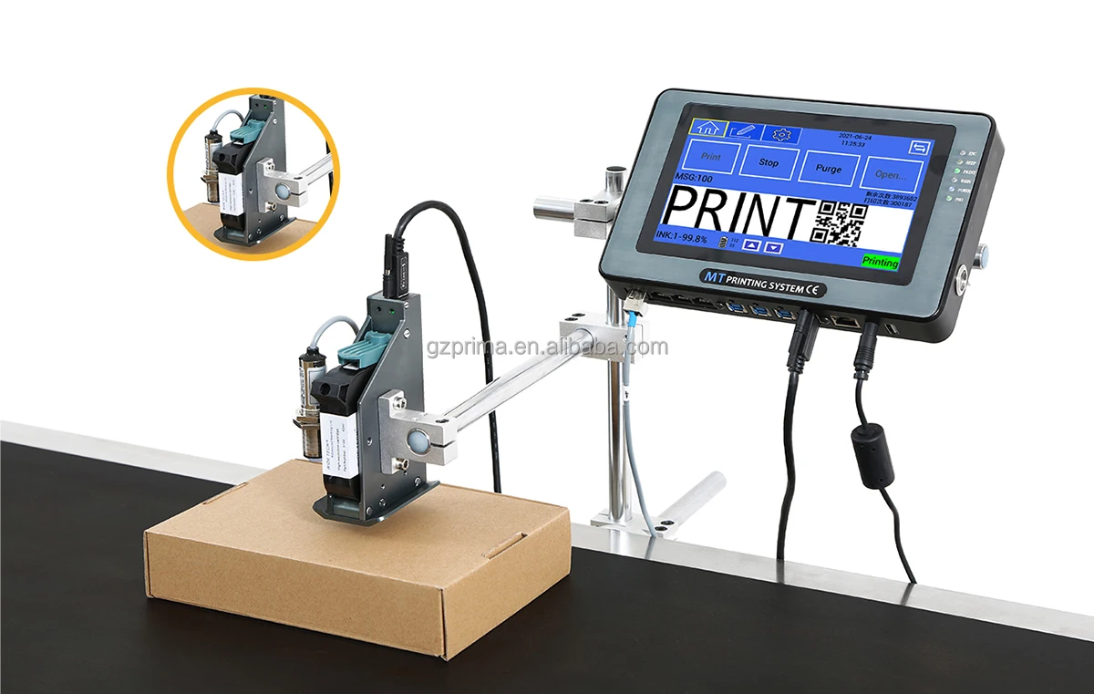 M7 MT High Resolution Printer on Line Four Printhead Inkjet Printer ...