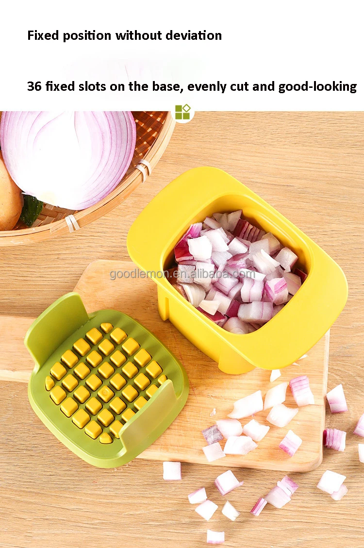 Multi-Functional Stainless Steel Vegetable Cutter Onion Dicer Potato ...