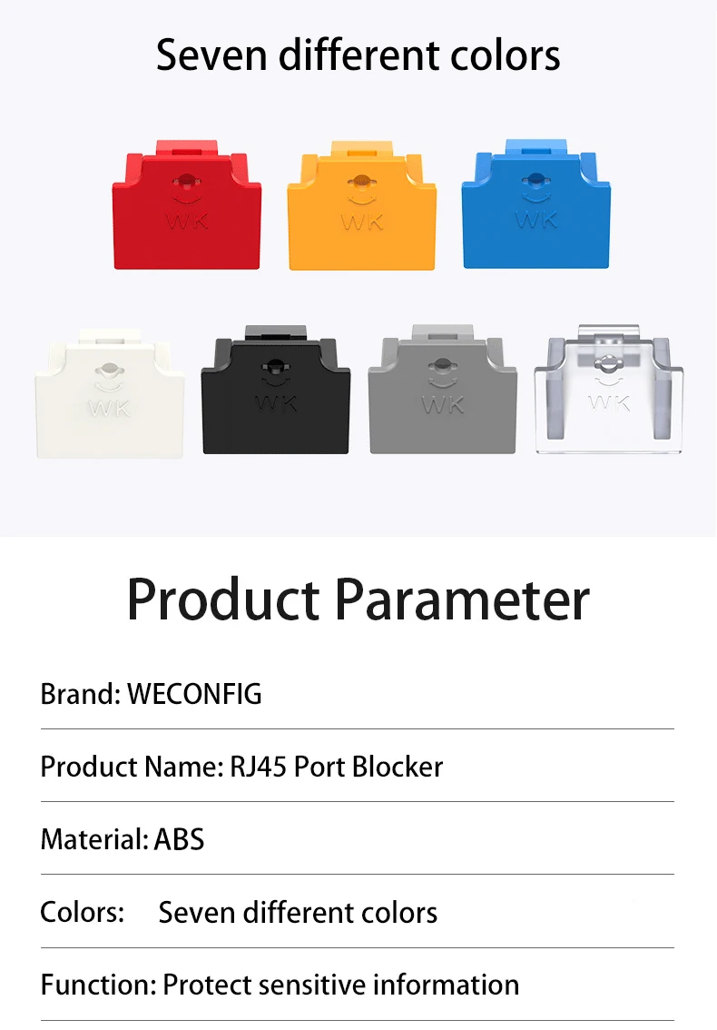 Locking Rj45 Port Dust Blocker With Key,Ethernet Port Lock - Buy Rj45 ...