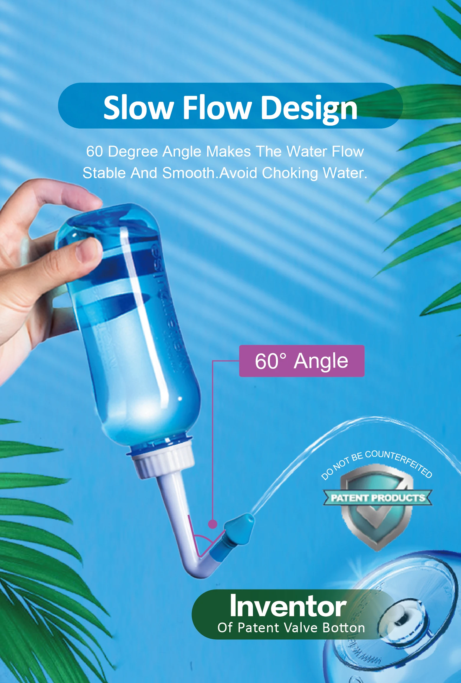 Waterpulse Nasal Irrigator - Effective Nasal Rinse Bottle