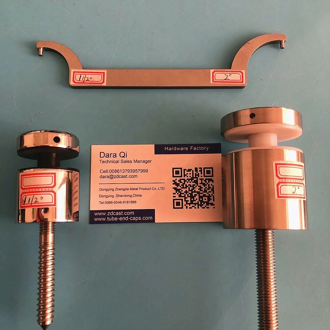 Copper Glass Railing Clamps E40921 Stainless Steel Round Stand Off