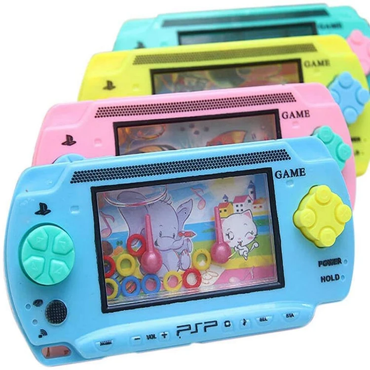 Mini Handheld Game Console - Squeeze Plastic Water Ring Game Toys Gifts ...