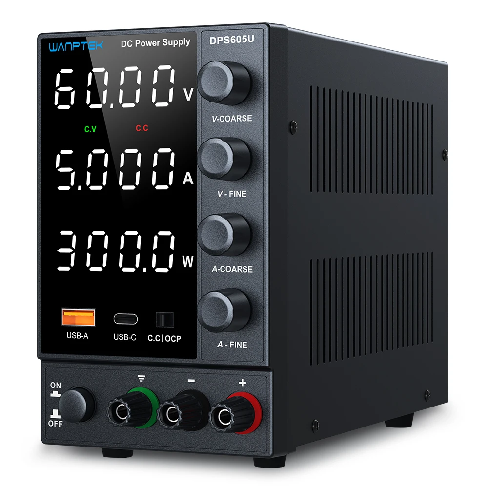 Wanptek 60v 5a Benchtop Dc Adjustable Power Supply,Dc Power Source,Lab ...