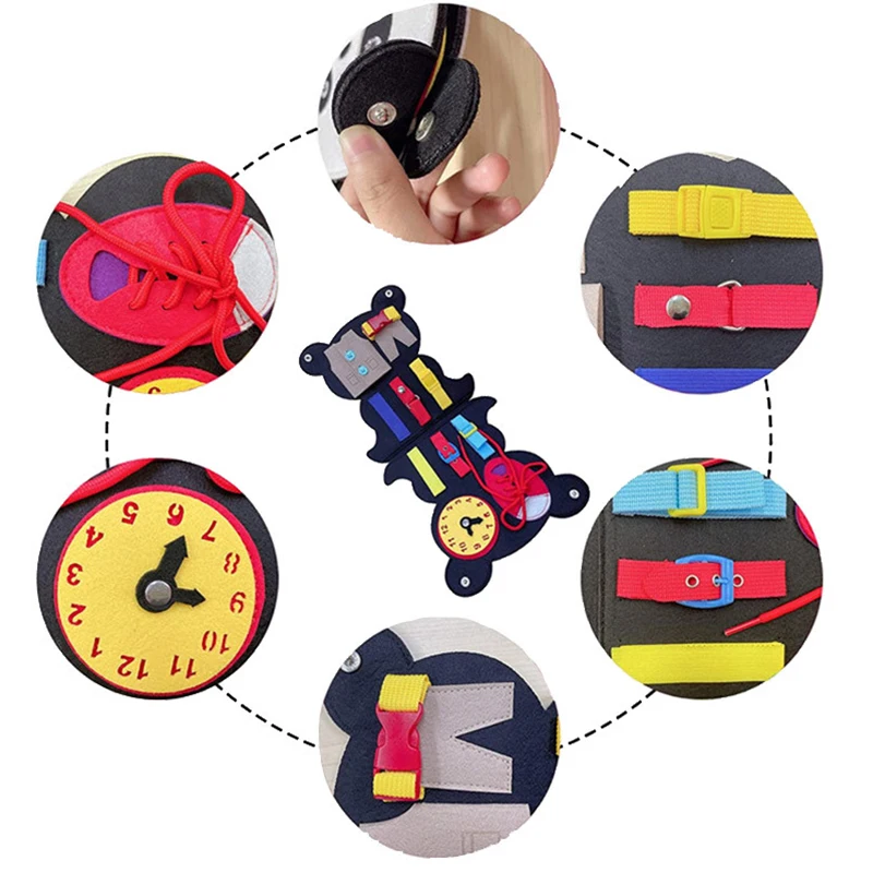 Educational Learning Children Toddlers Busy Book Felt Foldable Solar ...