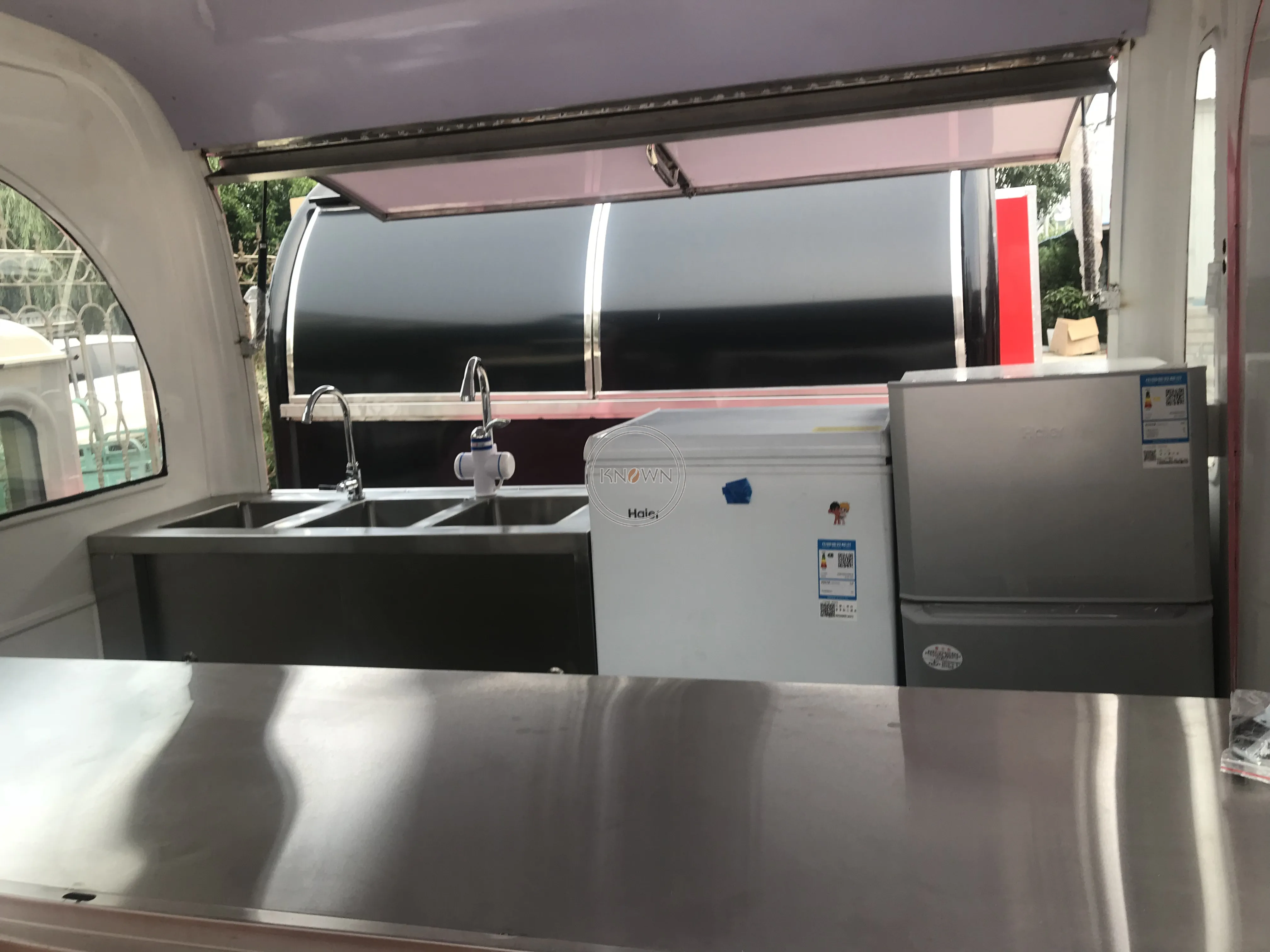 OEM 3 Wheels Electric Food Tricycle Truck - Stainless Steel