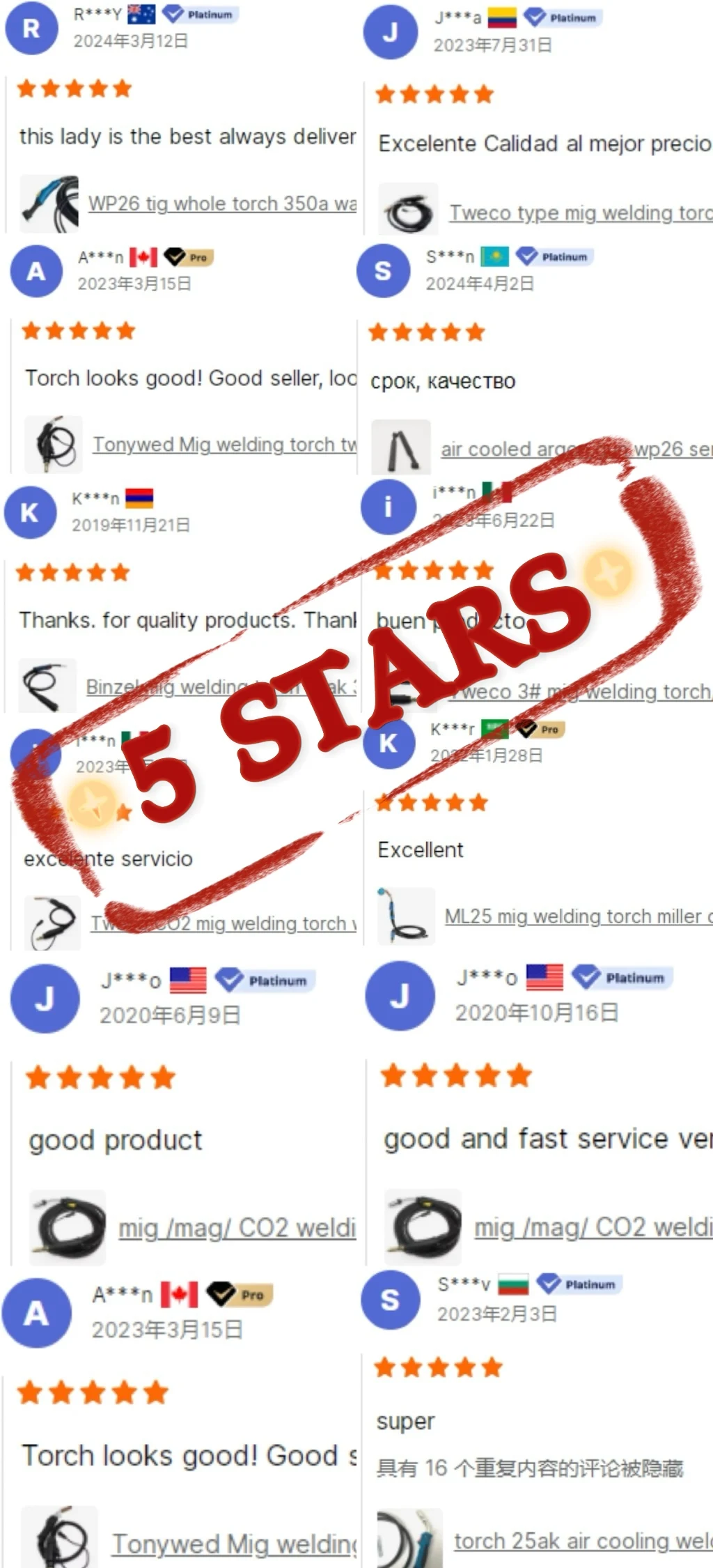 Tonyweld Welding Gun Tregaskiss Torch Tregaskiss Tr300 350A air Cooled ...