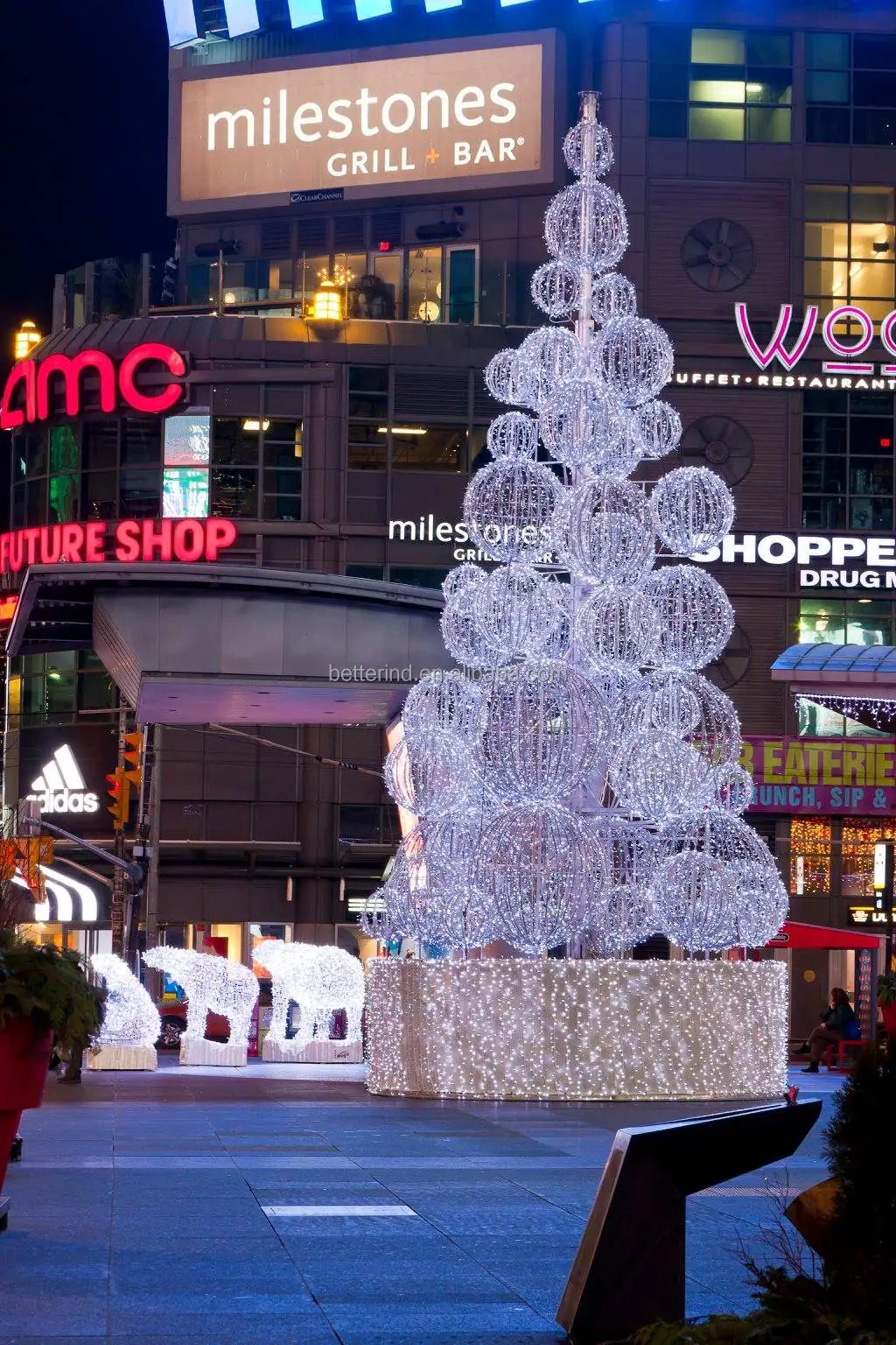 Custom Made Large Outdoor Neon Tree - 30ft LED Christmas Tree