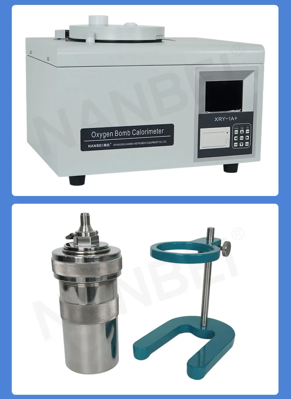 NANBEI Laboratory Benchtop Oxygen Bomb Calorimeter for Coal Testing