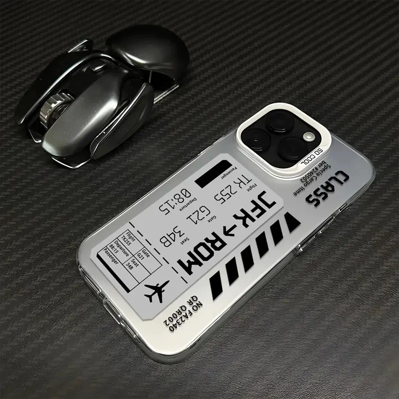 Popular Design Boarding Pass Label Phone case for iPhone 16 15 Pro Max ...