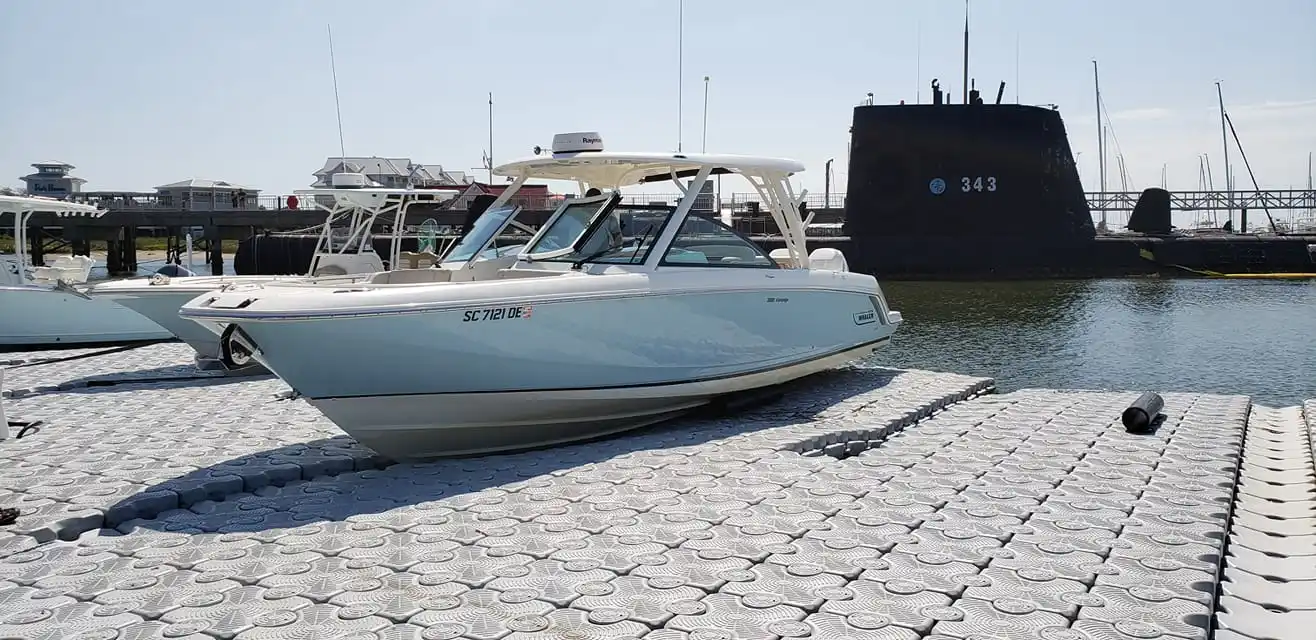 10'by 10' Floating Walkway - Durable Plastic Pontoon Pods