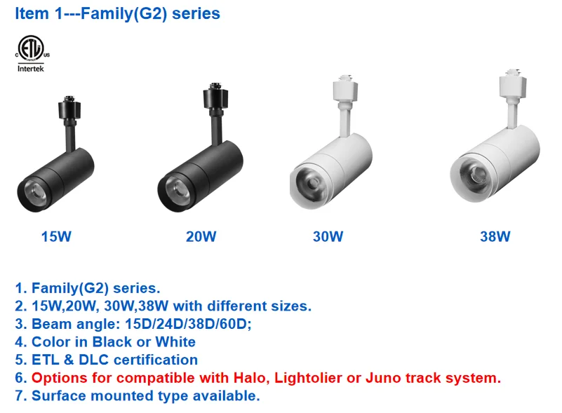 Aluminium Track For Led Light Etl Ce Saa Certified 15w 20w 30w Dimmable ...