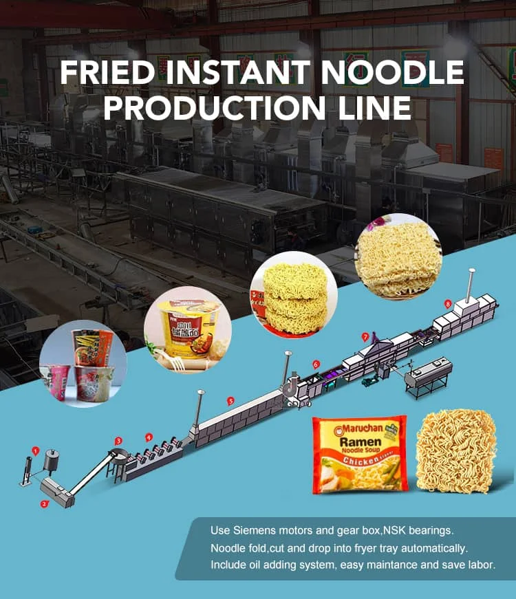 High Quality Instant Indomie Noodles Making Machine Automatic Steam ...