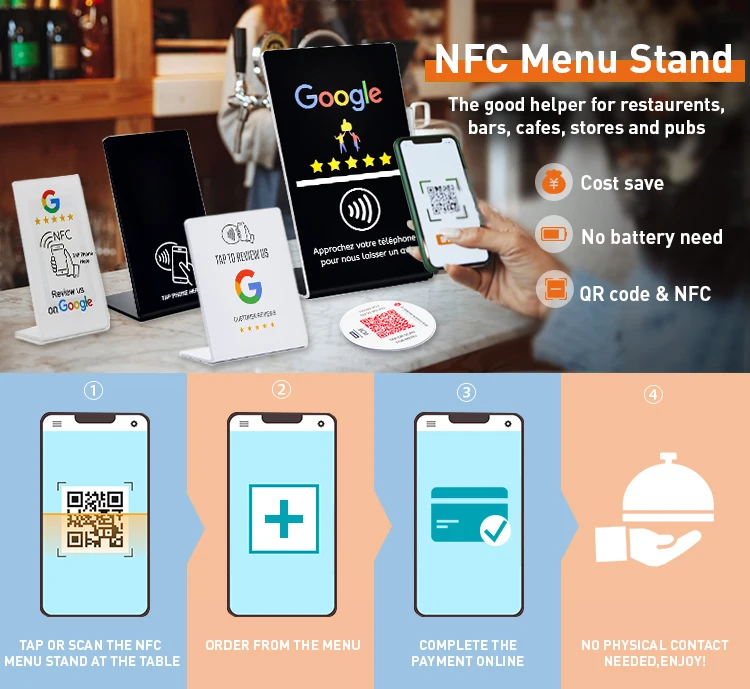 Custom Size Ntag213 Qr Code Nfc Google Review Stand Restaurant Review ... Custom Size Ntag213 Qr Code Nfc Google Review Stand Restaurant Review ...