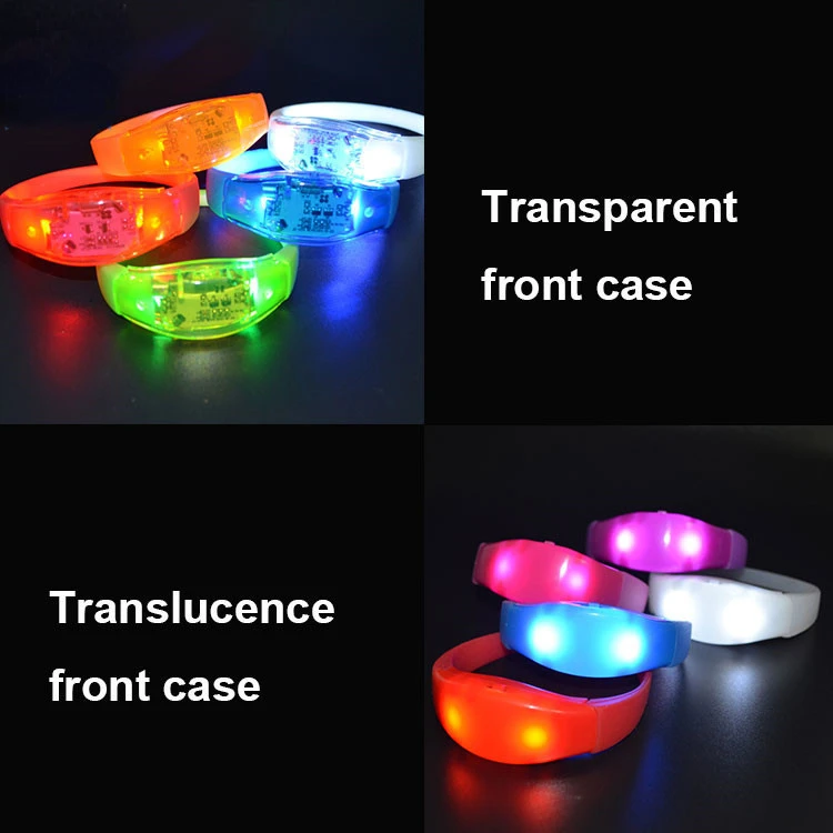 LED Flashing Bracelets Sound Music Activated LED Light up Bracelet ...