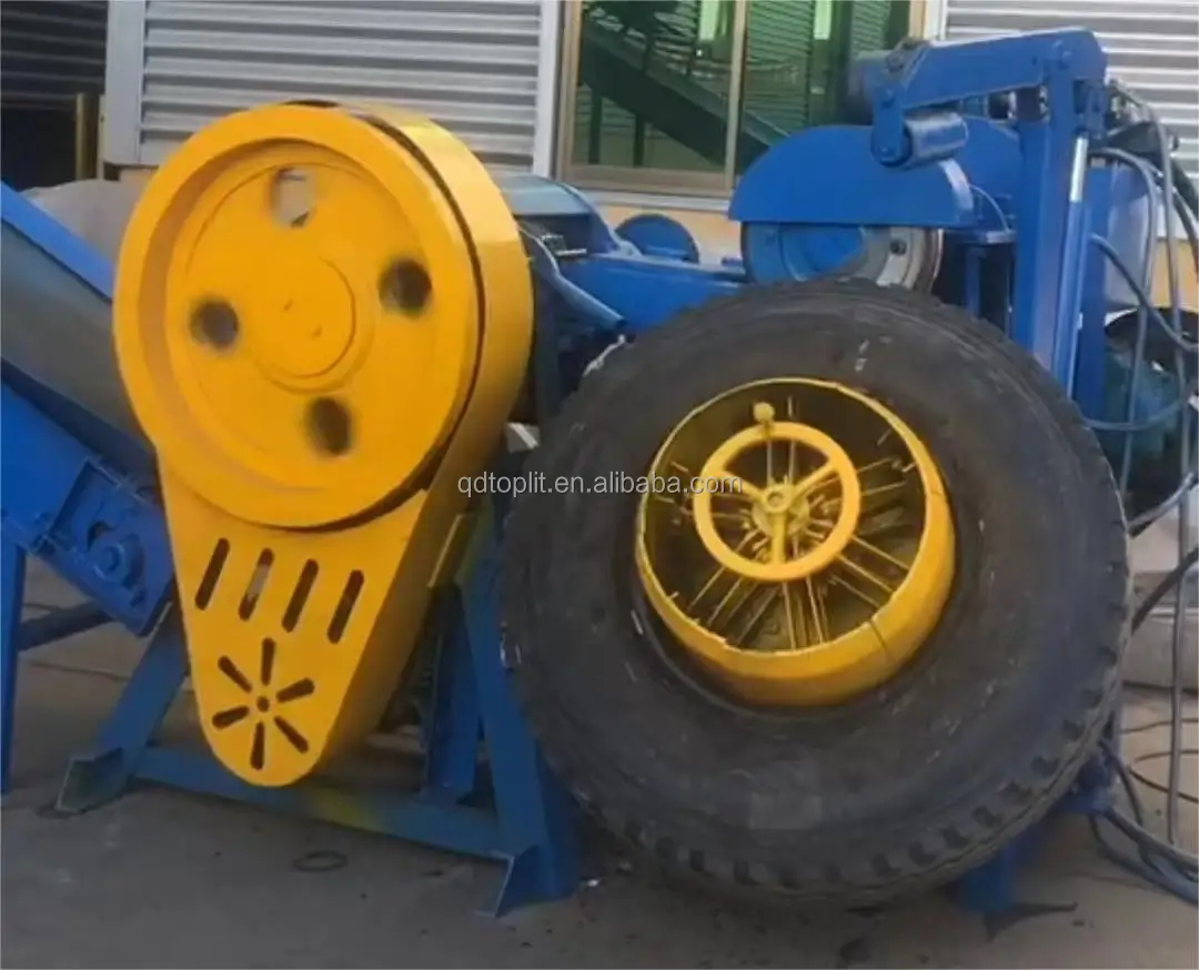 Automatic Tire Blocks Cutter/ Rubber Tire Slice Cutting Machine/tire ...