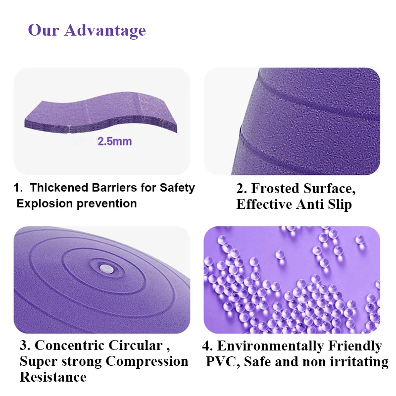 Anti Burst Pvc Exercise Ball Custom Logo Workout Gym Pilates Fitness ...