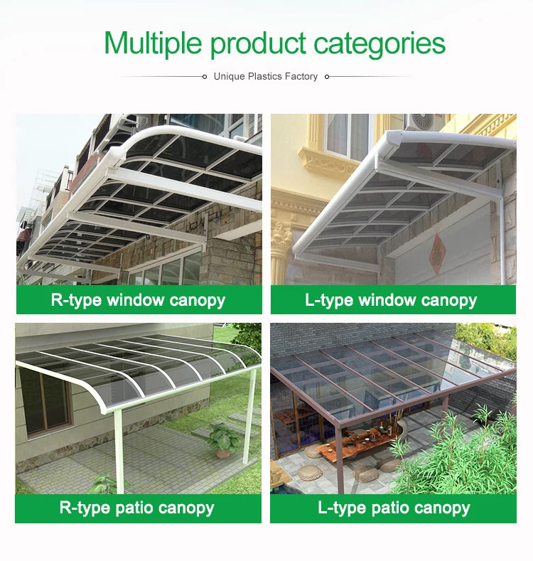 Terrace Covers with Polycarbonate Roof - 100% UV Protection