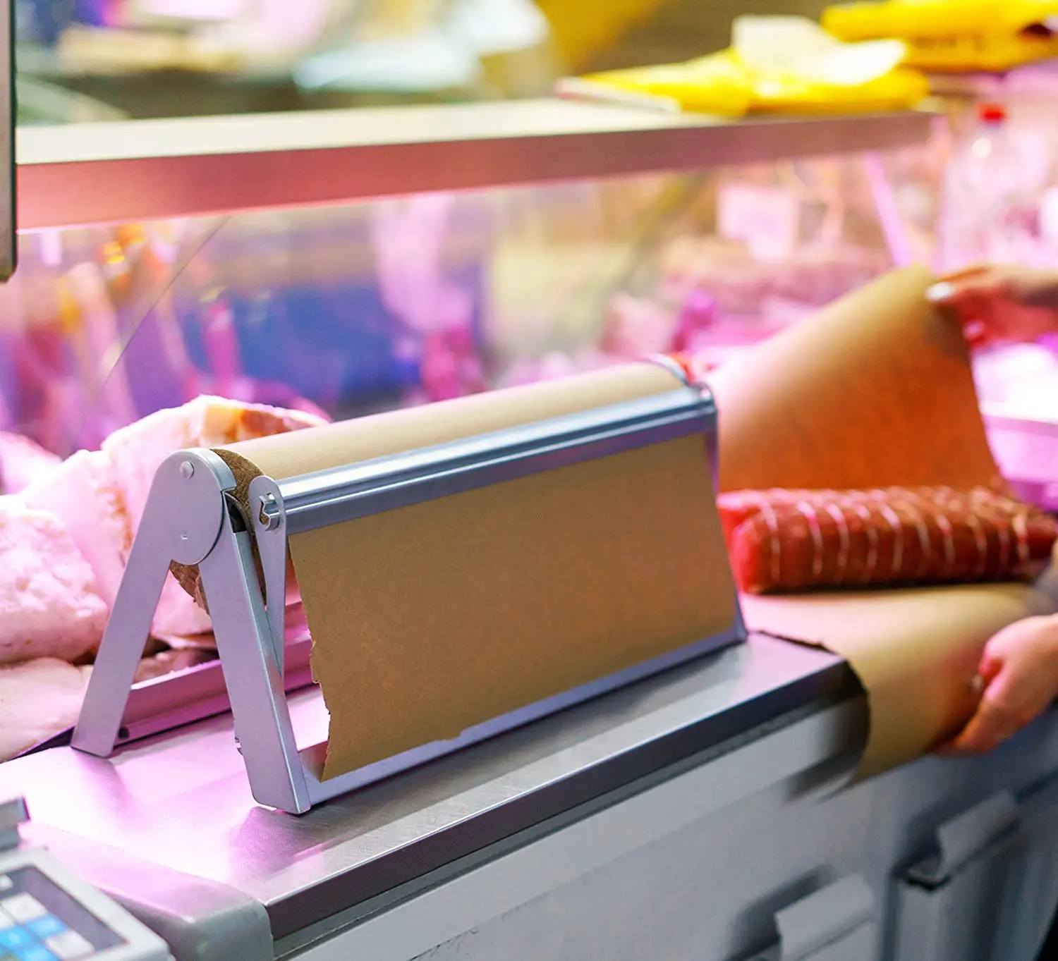 Jh-mech Wrapping Paper Roll Cutter for Butcher Freezer