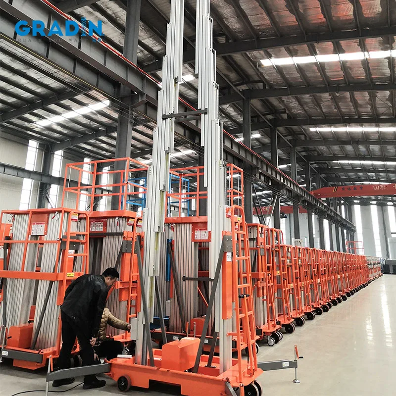 Aluminum Lift High-altitude Telescopic Mast Lifting Platform Indoor and ...