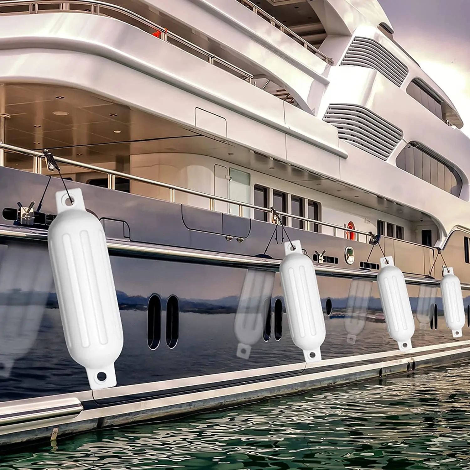 10''x30''/280mm X 760mm Boat Fender Holder Inflatable Ribbed Marine ...