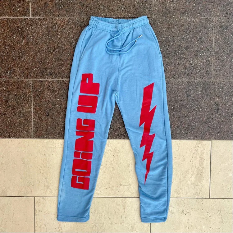 Custom Mens Puff Printing Pants Letter Puff Printed Sweatpants Cotton ...