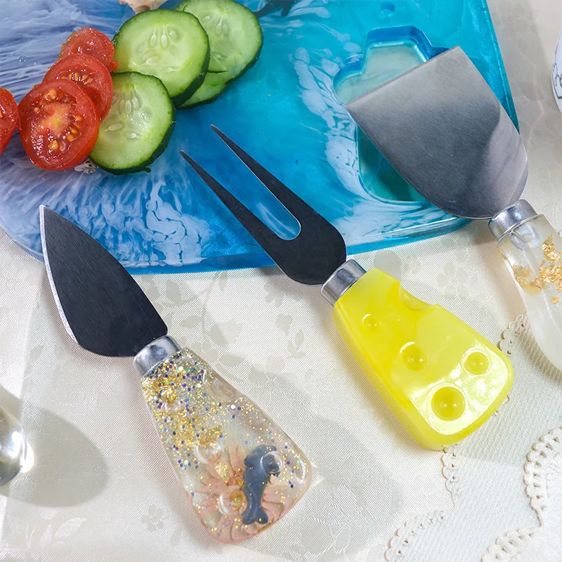 Diy Handle Dripping Mold Food-grade Silicone Steak Knife Chopping Board ...