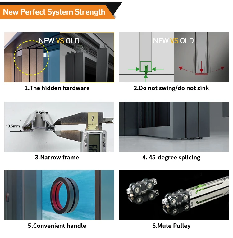 New Design Aluminum Alloy Tempered Glass Door Glass Off-axis Pivot Door ...