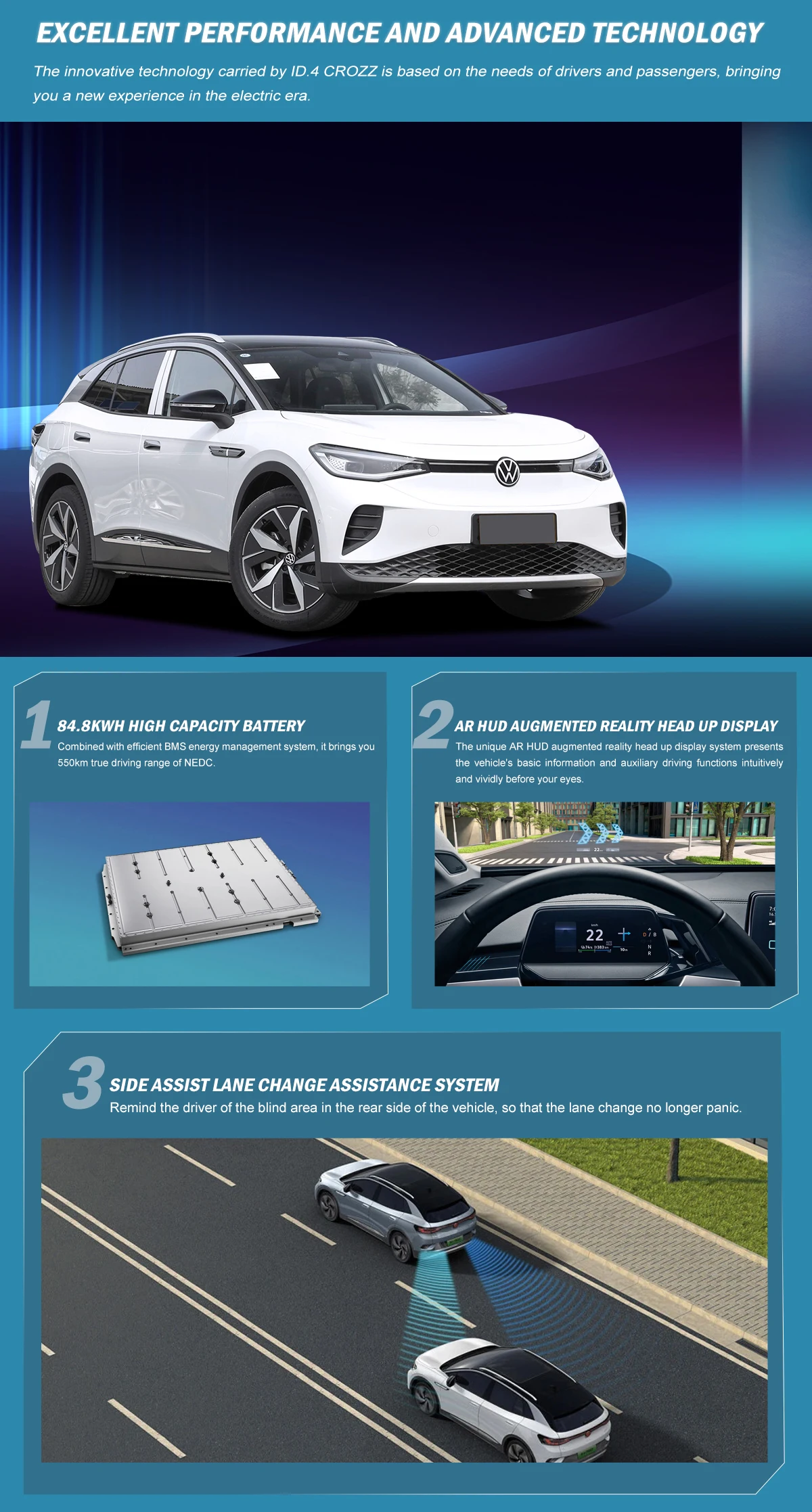 VW ID.4 CROZZ Lite Pro Prime - Electric SUV with Fast Charging, 5 Seats ...