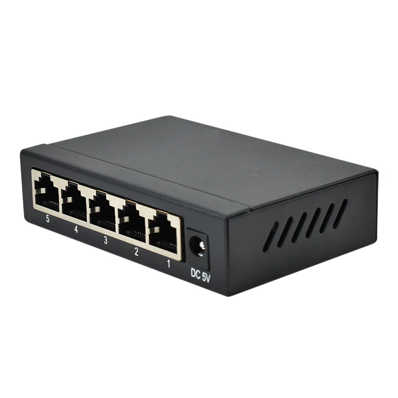 Network Switch 5 Port 10/100/1000Mbps Rj45 Port Ethernet Unmanaged ...