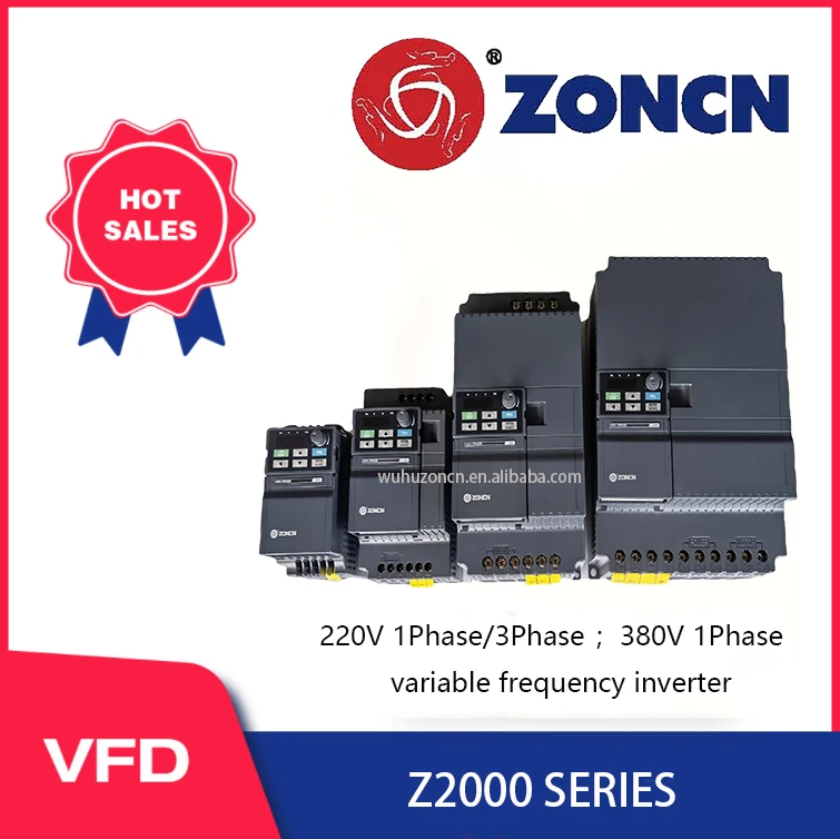Zoncn矢量控制逆变器5.5kw 7.5kw 220v 3相美国日本通用电压原始设备制造商工业设备定制 - Buy 单相三相vfd变频器,1 ...