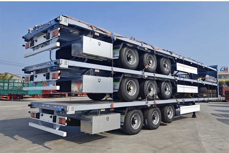 China 3 Axles 60 Tons Cargo Transport Trailer Curtain Side Dry Van Box ...