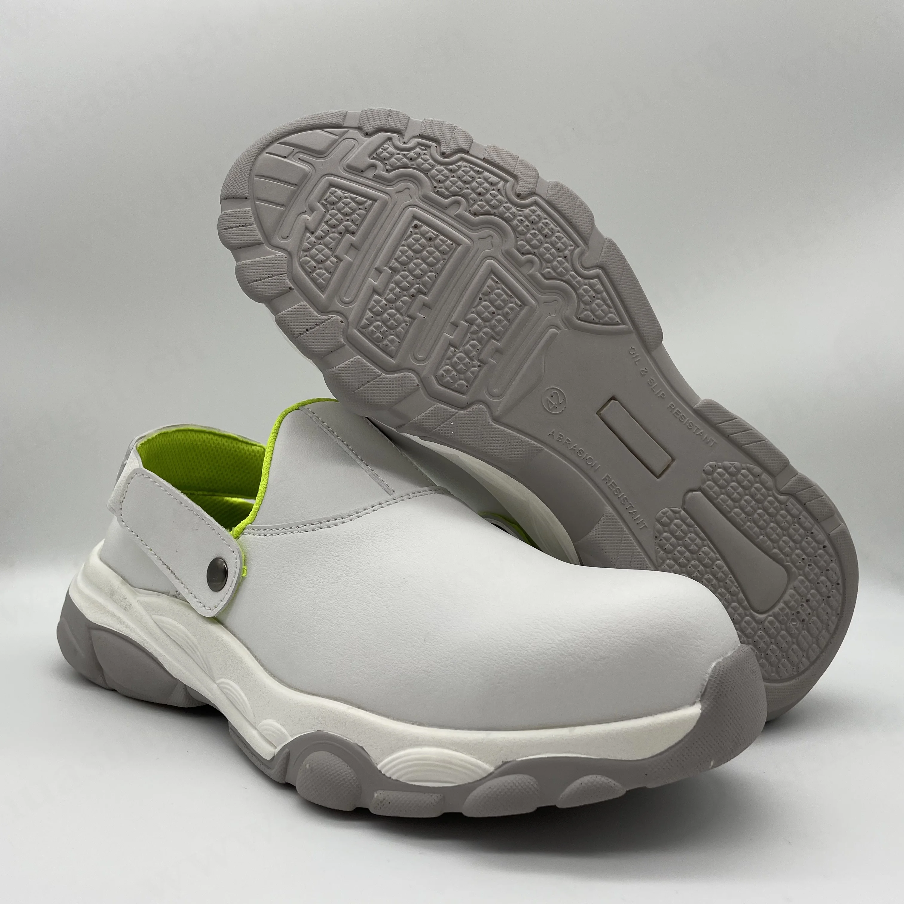 Lxg,Food Factory Steel Toe Insert Anti-static White Safety Clogs New ...