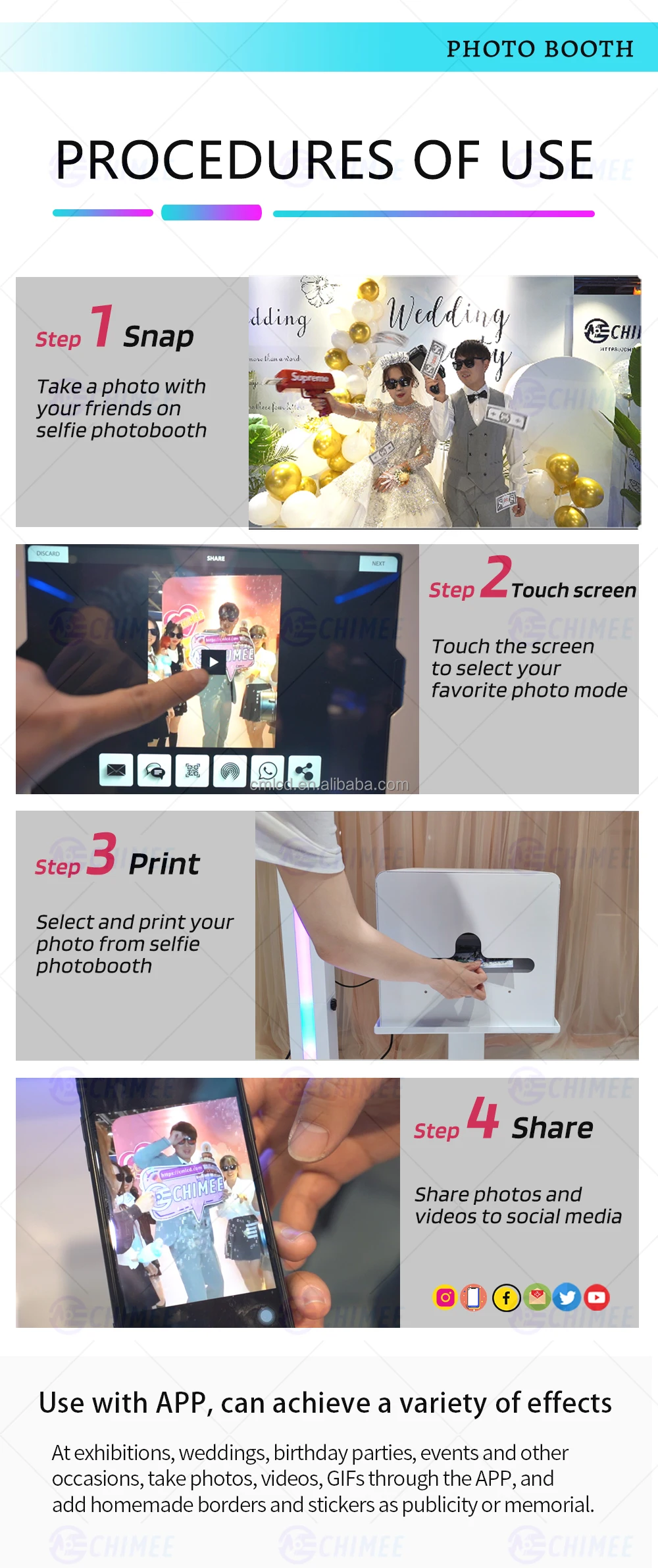 Wedding Photo Booth Elegent Oval Tablet Pc Dslr Photo Booth Mirror Touch Screen Portable Photo ...